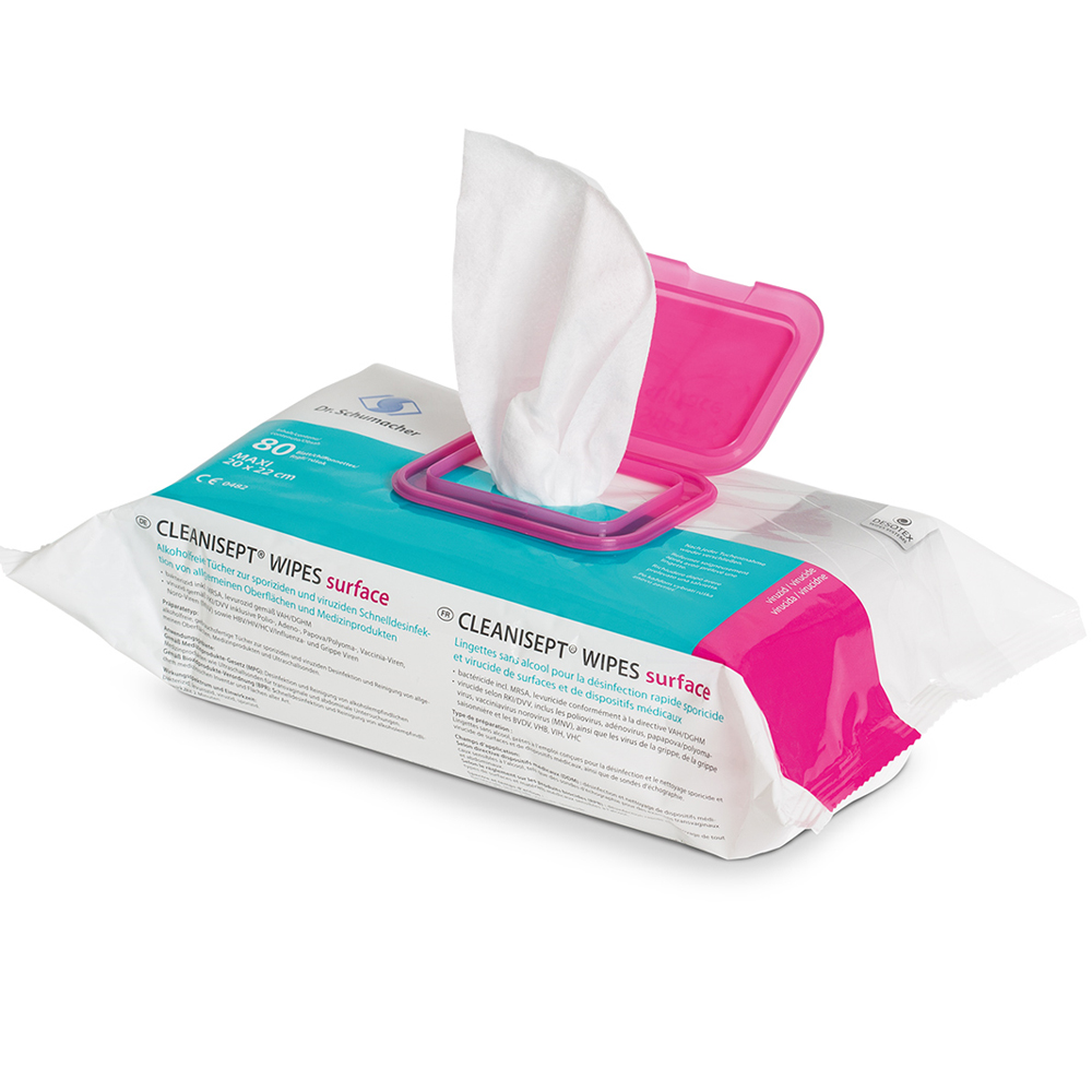 Dr. Schumacher Cleanisept® Wipes forte MAXI | rewa-shop.de | Pflege ...